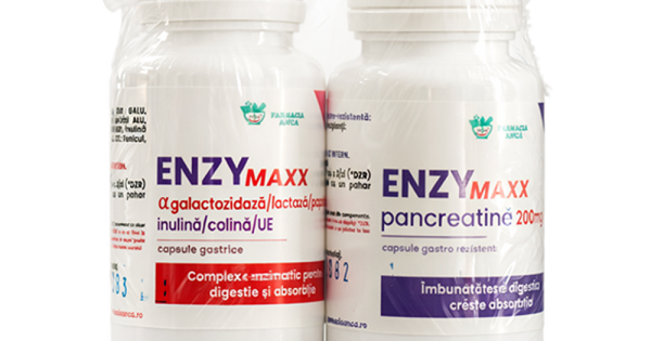 Pachet Digestiv Enzymaxx - Enzime + PANCREATINA