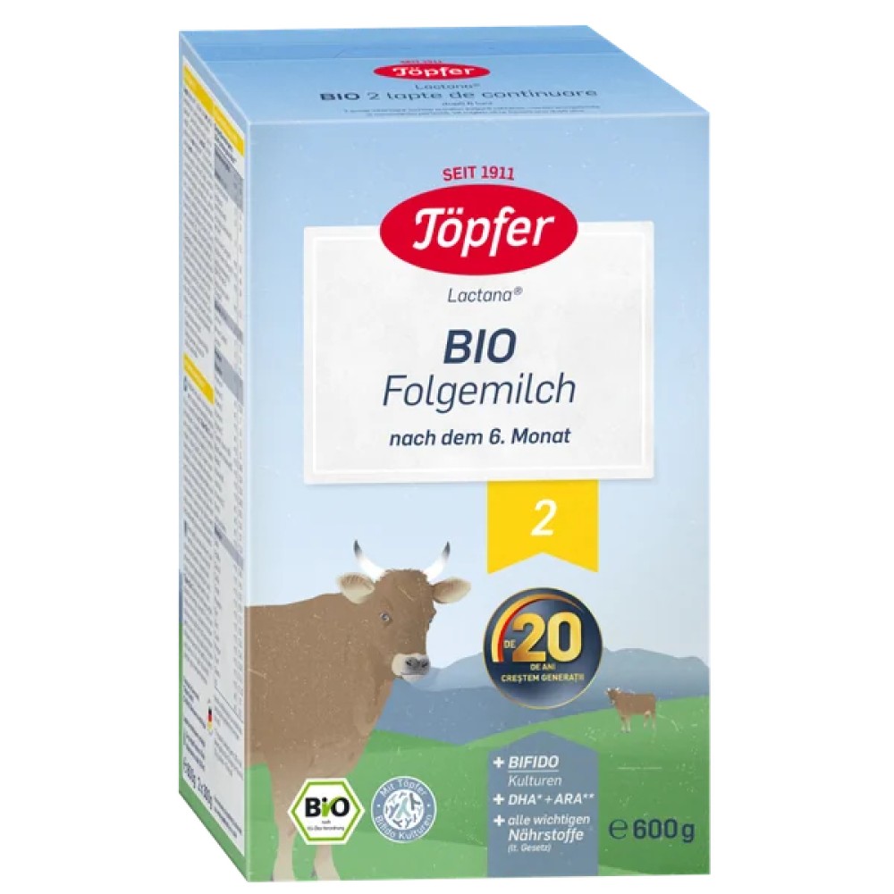 Topfer Lapte Bio 2 600g